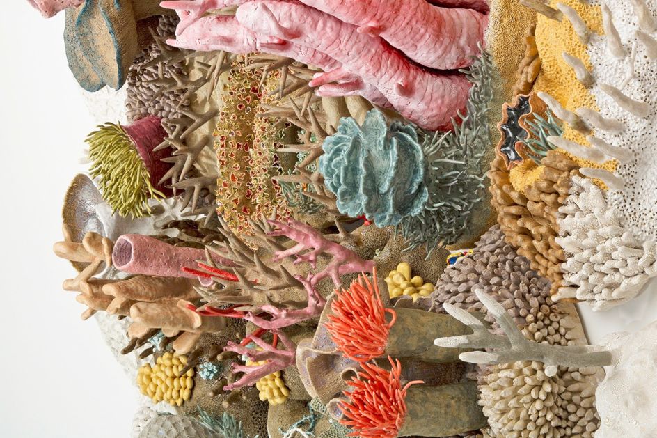 Artist sculpts huge ceramic coral reef to highlight the threat facing ...