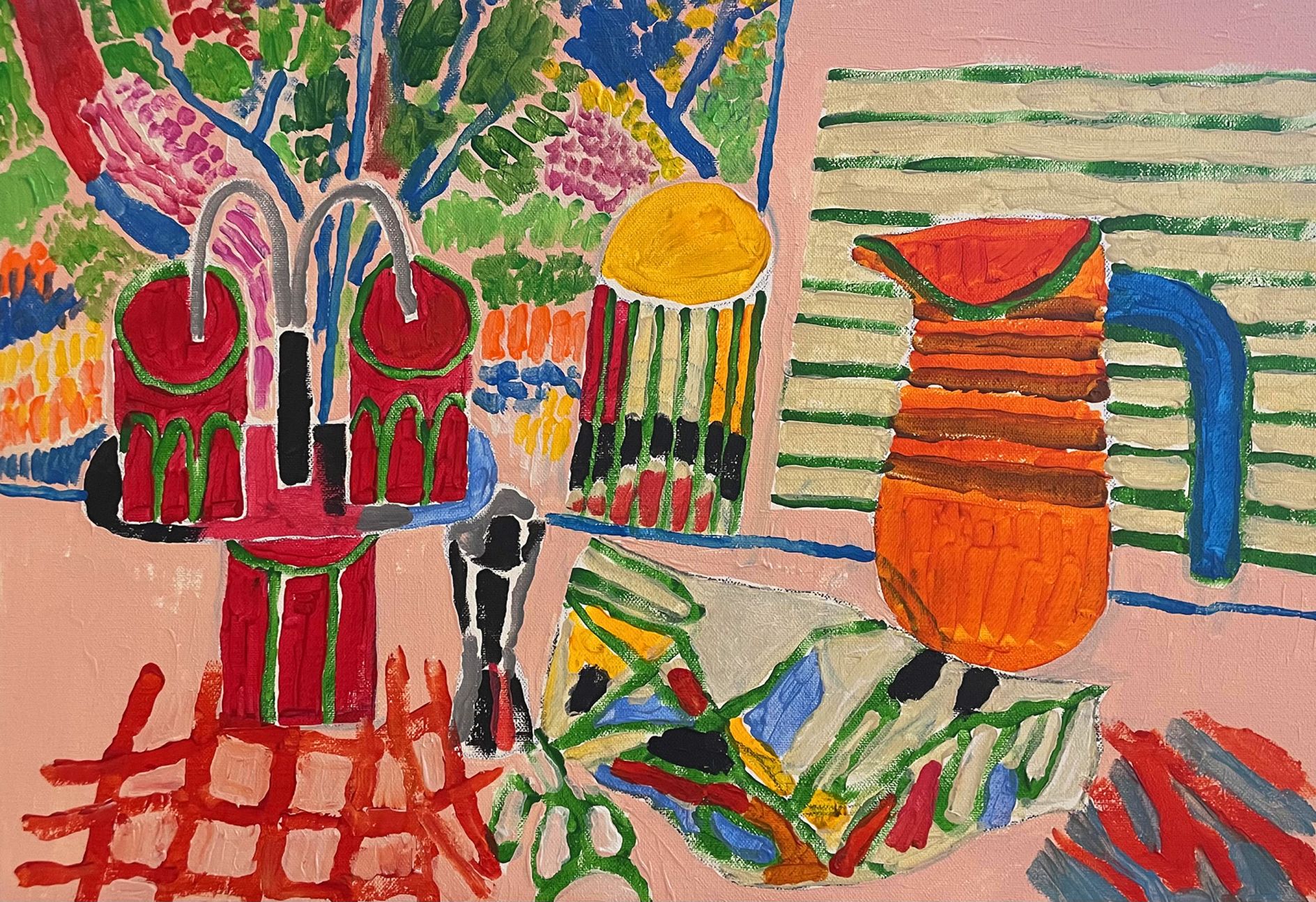 Scruffy and bold, Tom Moore paints everyday objects found around the ...