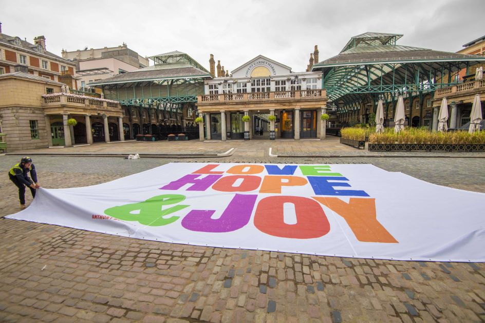 Anthony Burrill's largest artwork to date unveiled in Covent Garden as ...