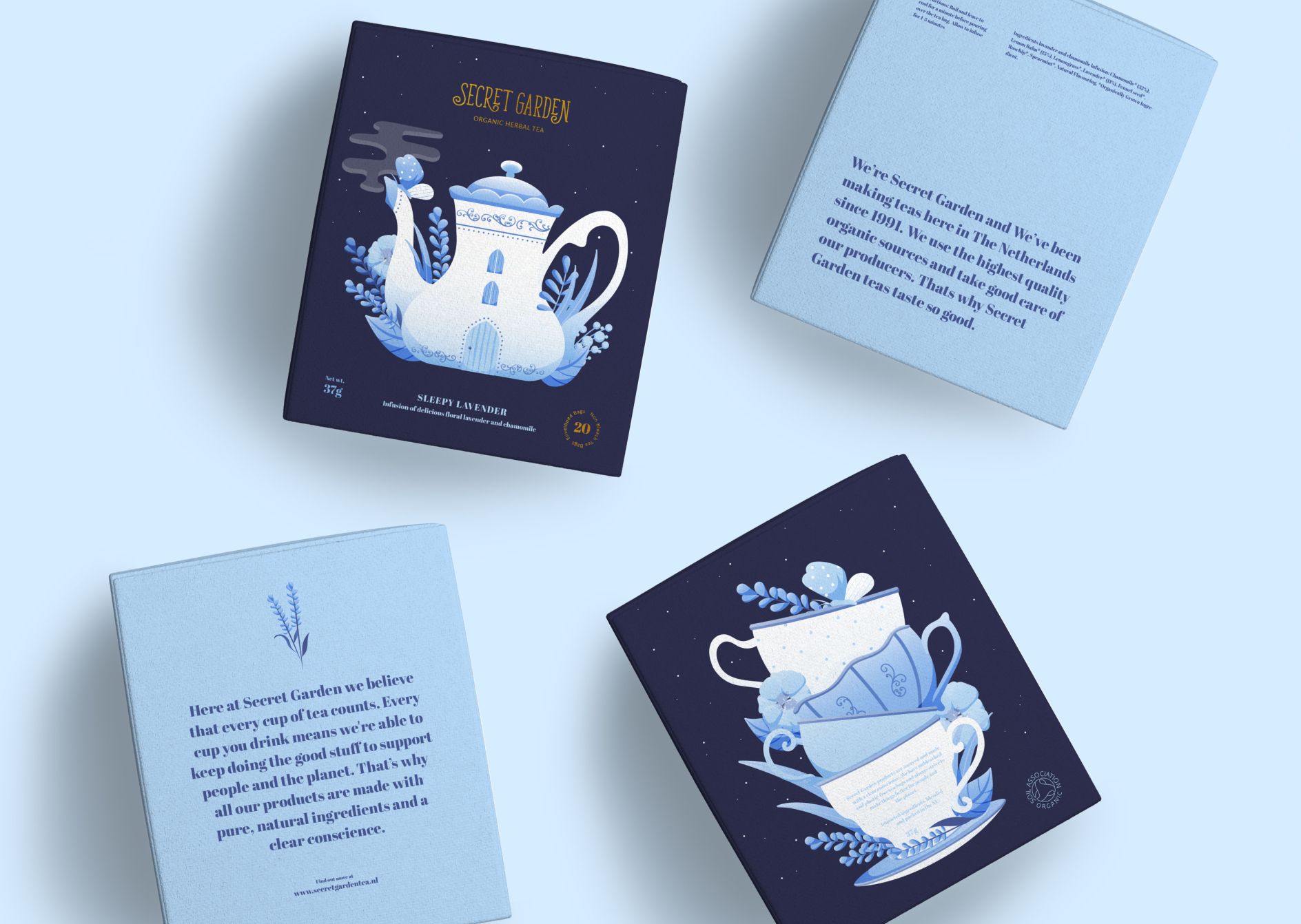 Noa Maller's delicate teapot illustrations for Secret Garden, a Danish ...