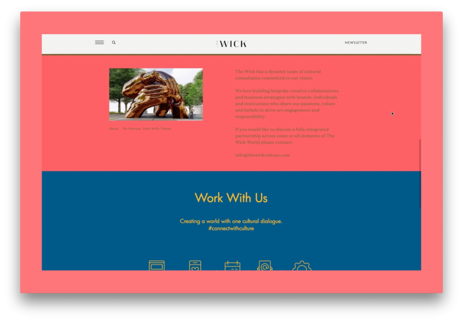 Praline designs new culture platform The Wick | Creative Boom