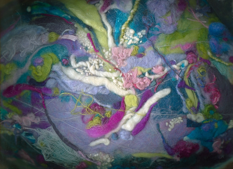 Artist vividly captures intricate, 3D felt work in unconventional mixed ...