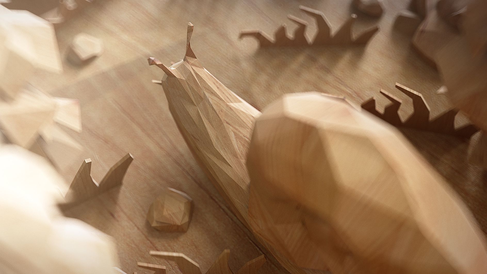 PolyWood: Clever concepts of wooden toy animals rendered in polygons ...