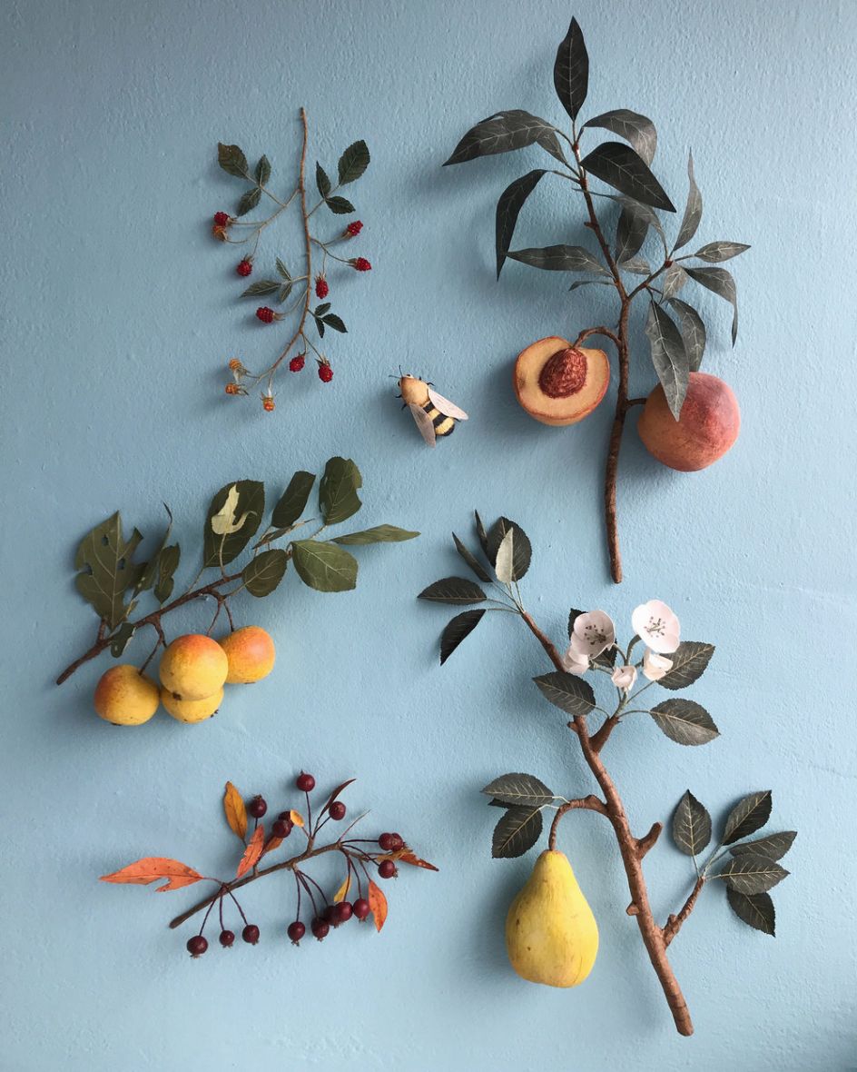 Ann Wood's delicate paper fruit and root vegetables that look like the ...
