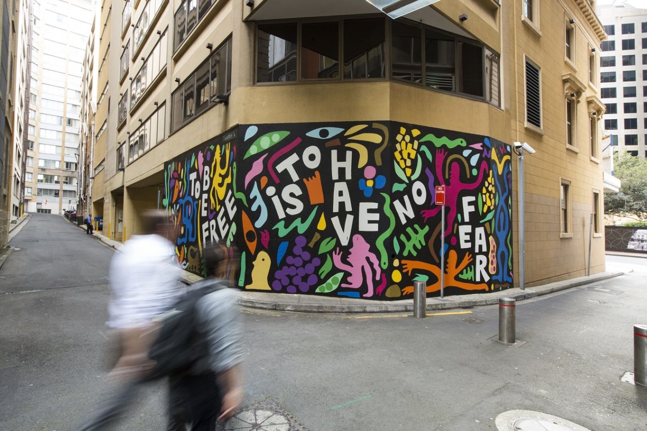 Artist explores human rights and freedom with Sydney's latest street ...