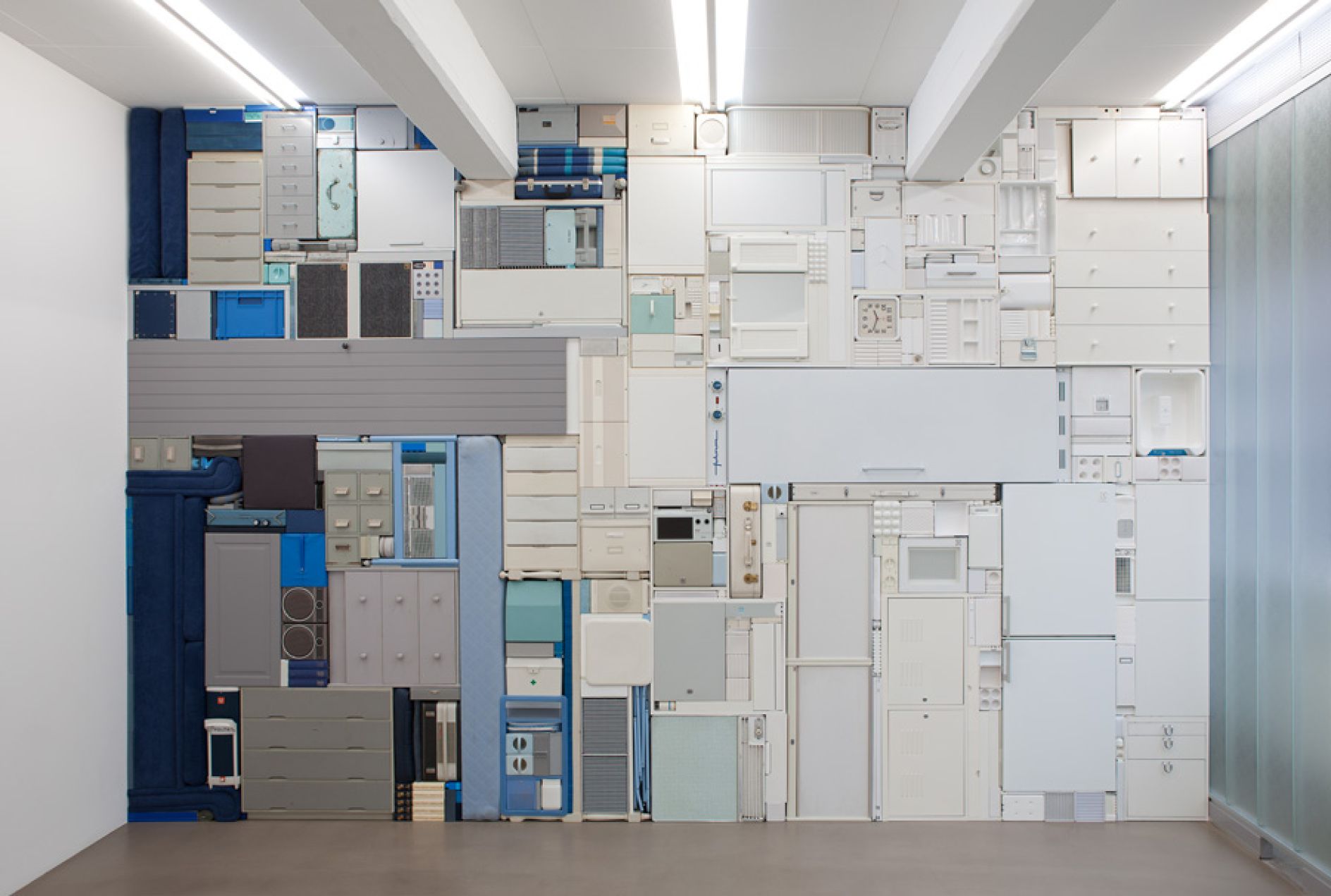 Giant Tetris-inspired stacked sculptures made out of everyday objects ...