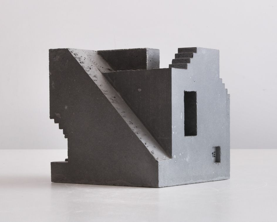 Concrete modular sculptures that create an optical illusion by David ...