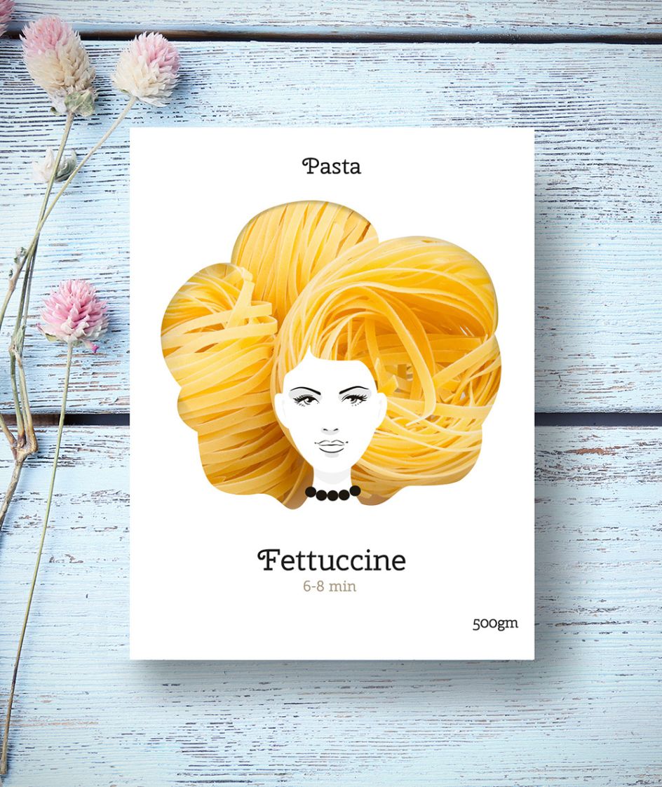 Playful packaging transforms different types of pasta into various ...