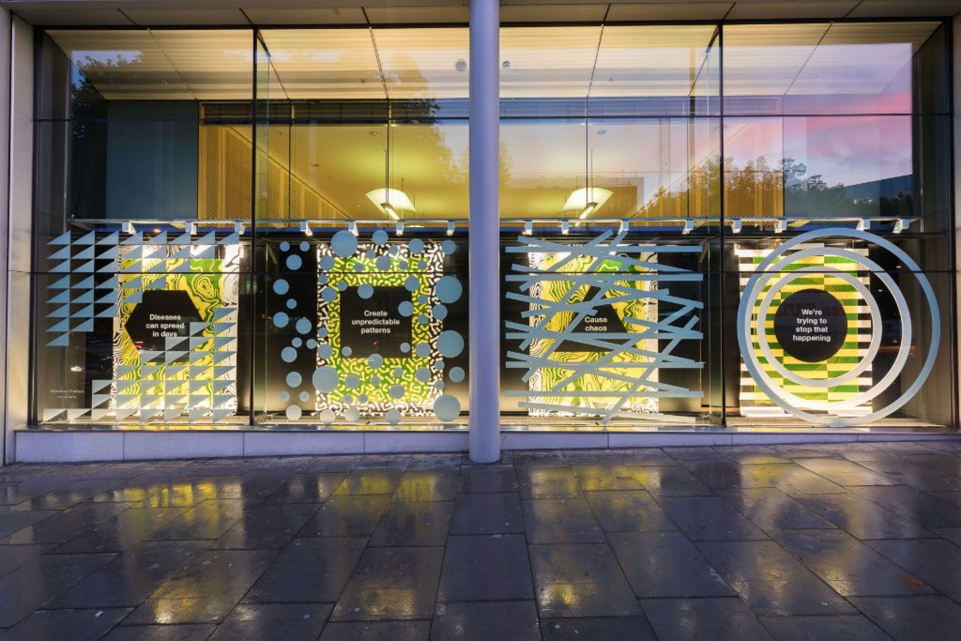 Infectious Pattern: Windows of London's Wellcome gallery transformed ...