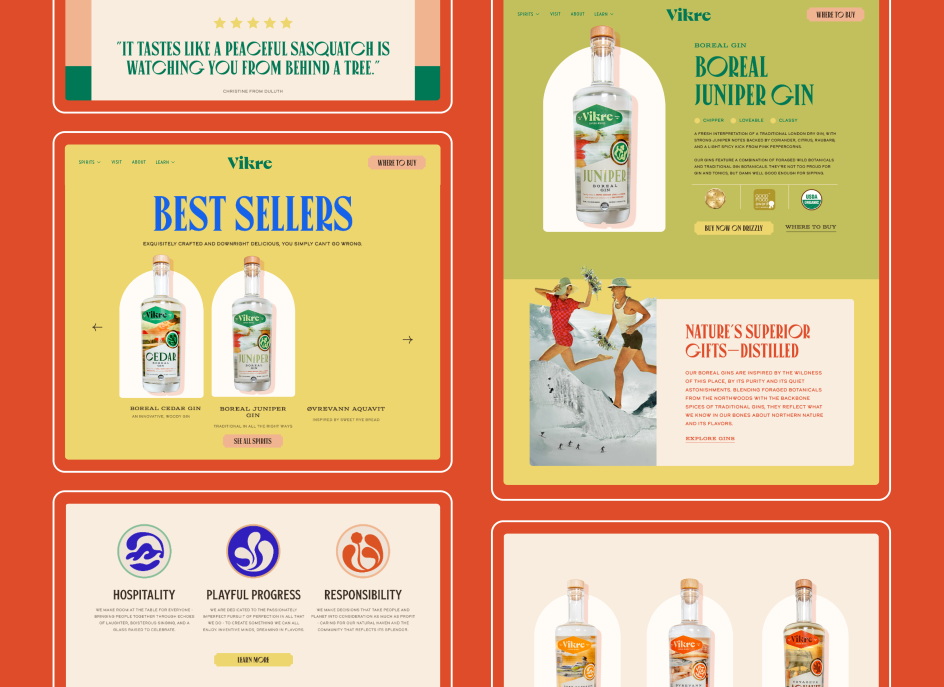 SMAKK crafts quirky branding for Vikre, an organic Minnesota distillery ...