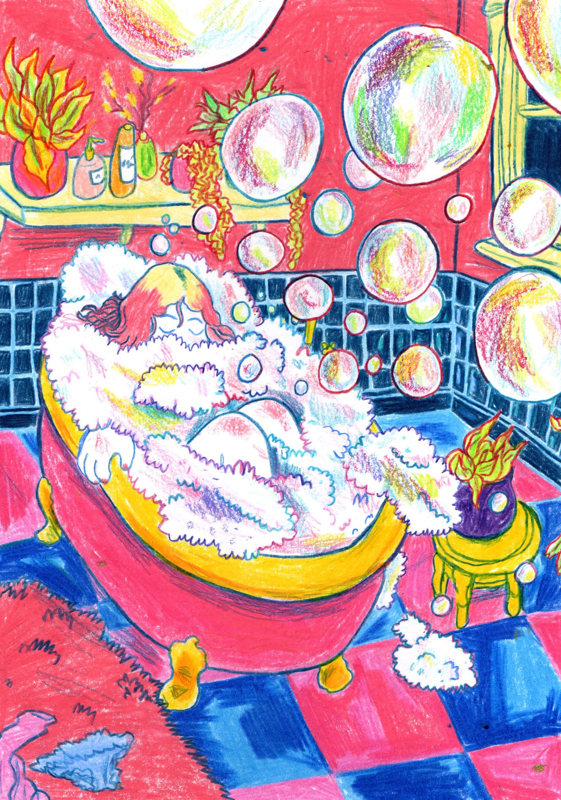 Hannah Lock draws hard with pencils and pastels to create vibrant ...