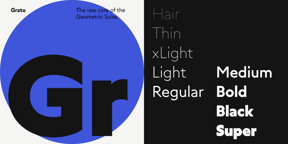 Grato & Gratimo by TypeMates make a system of typefaces joined by ...