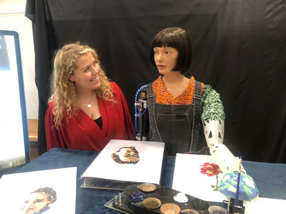 The world's first robot artist reveals amazing new paintings in its ...