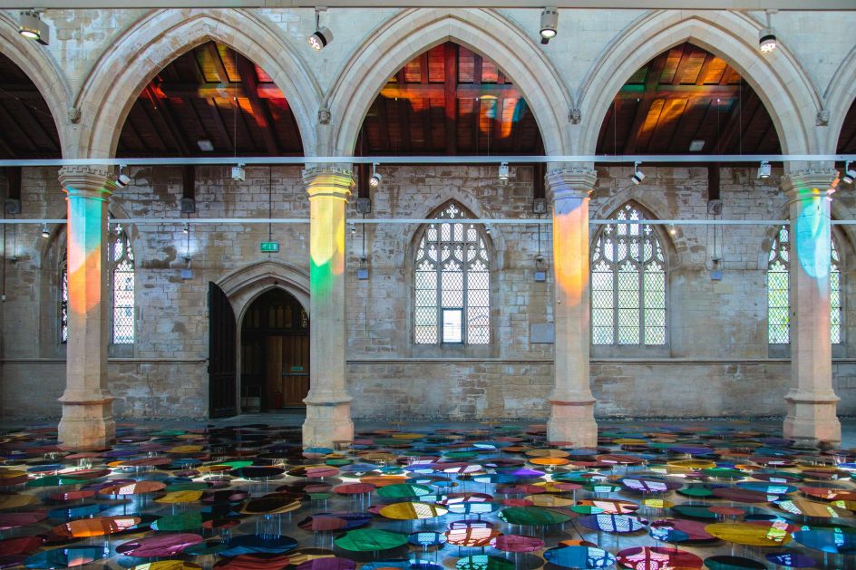 Artist transforms a former church into a colourful space by using ...