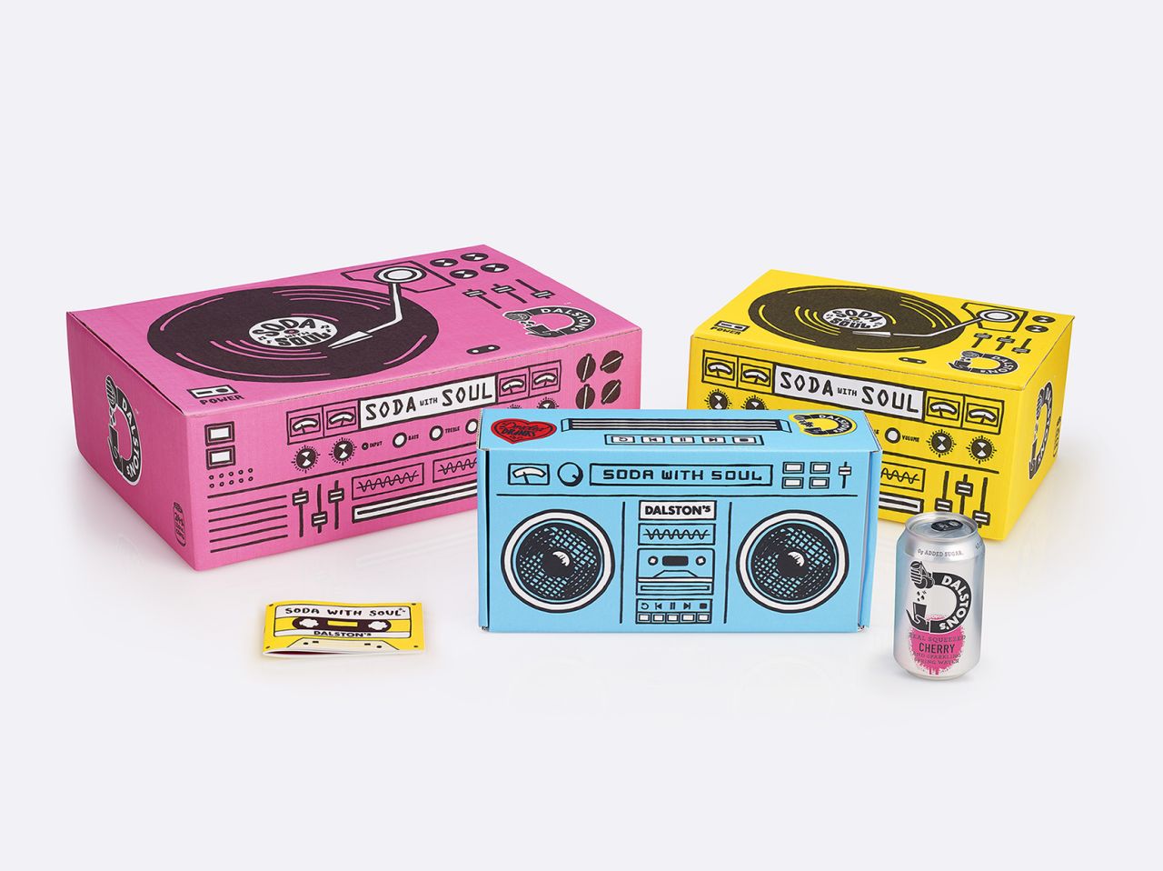B&B studio design 'boom box' style delivery boxes for Dalston's Soda ...