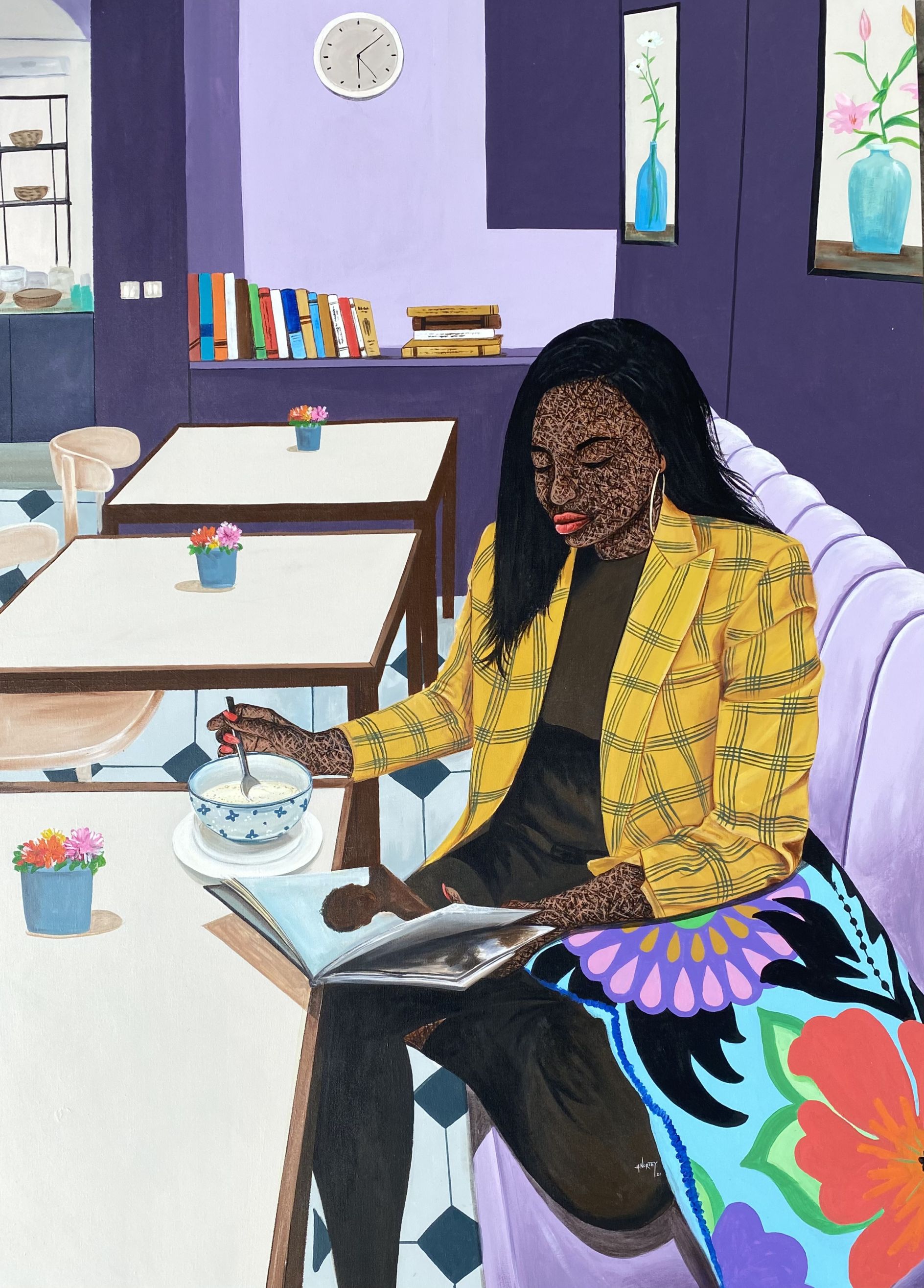 Paintings by Hamid Nii Nortey of the middle class elite in Africa's ...