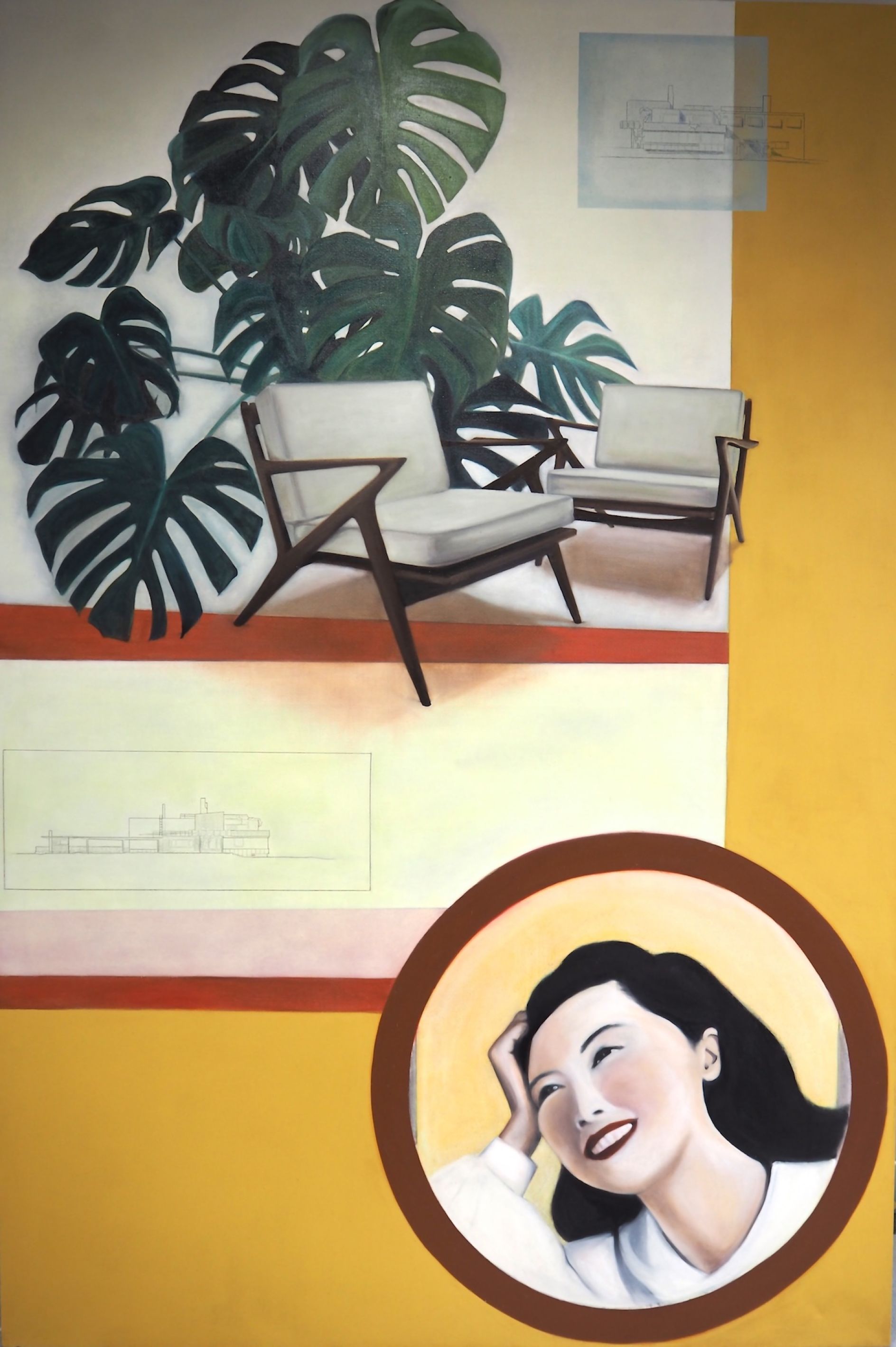 Retro-style paintings toy with our nostalgia for mid-century modernism ...