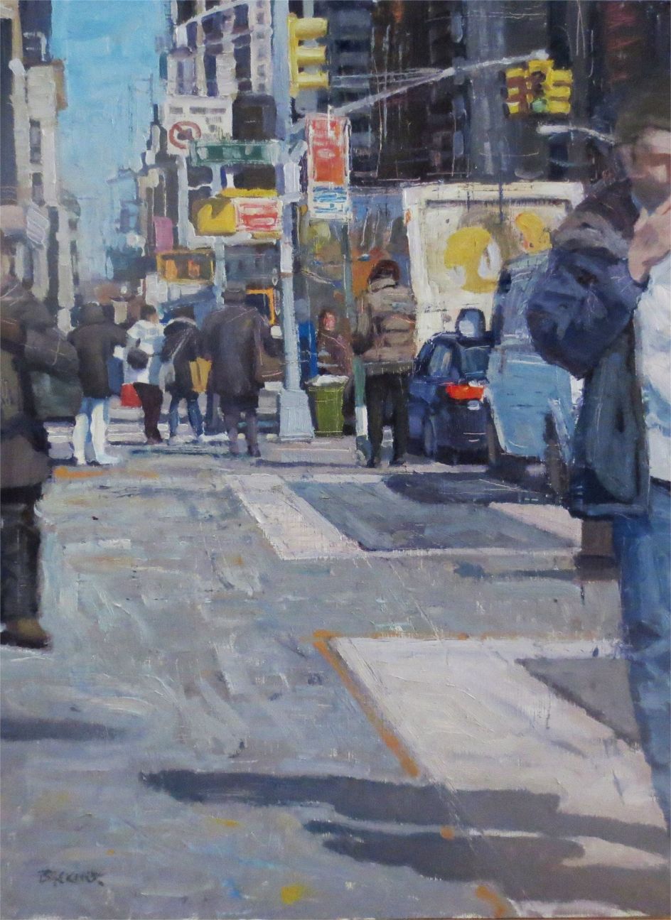 Jim Beckner captures the buzz of city life through his energetic oil ...