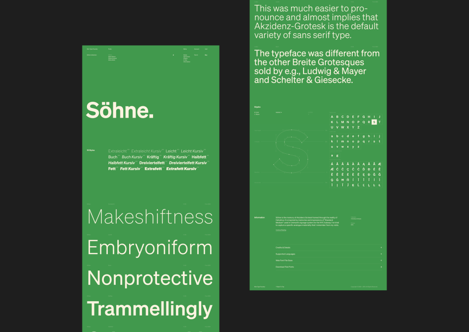 Type foundry Klim launches a new typeface, Söhne, along with a gorgeous ...