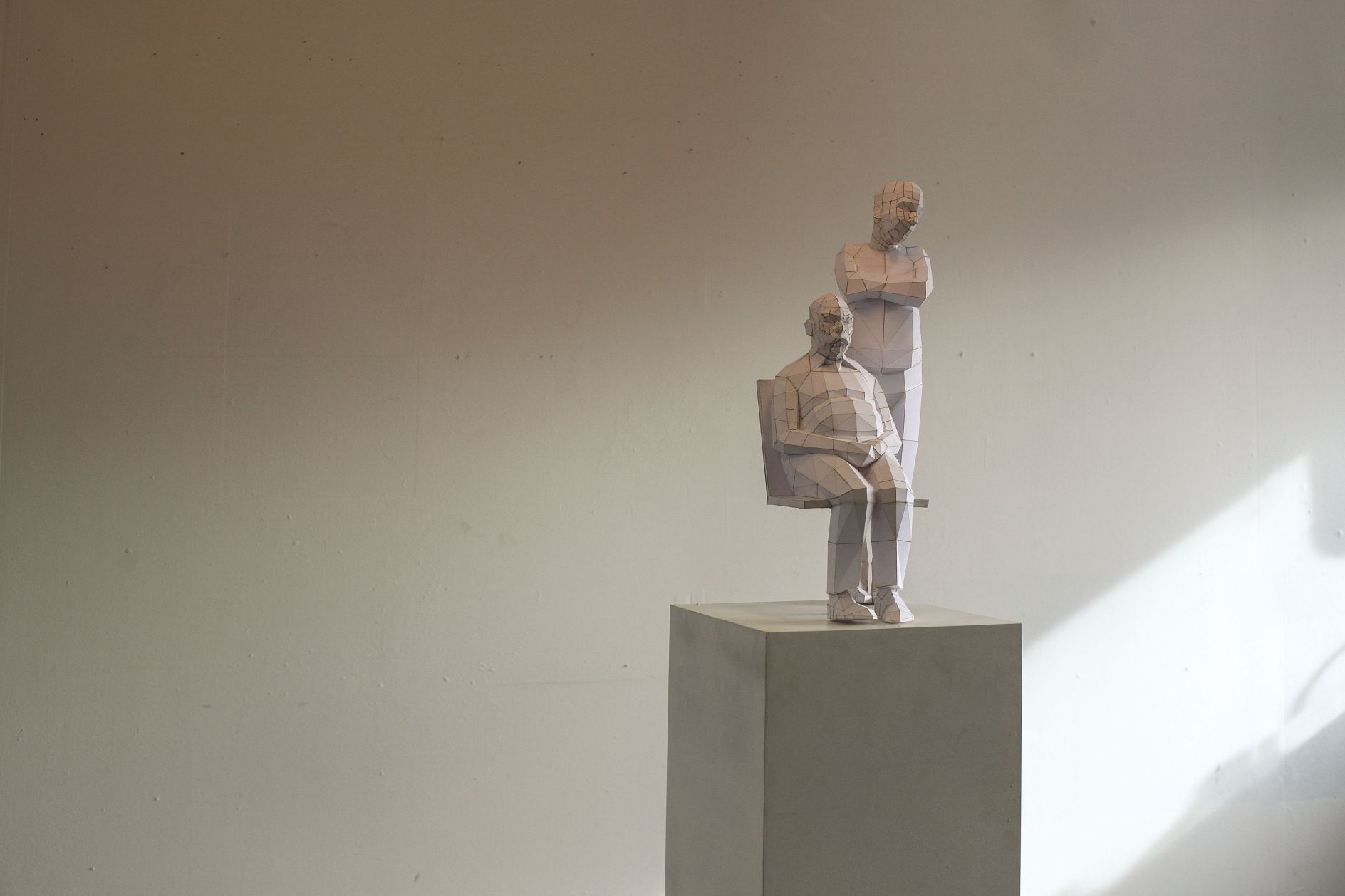 Sculptures made out of folded paper inspired by the 3D characters ...