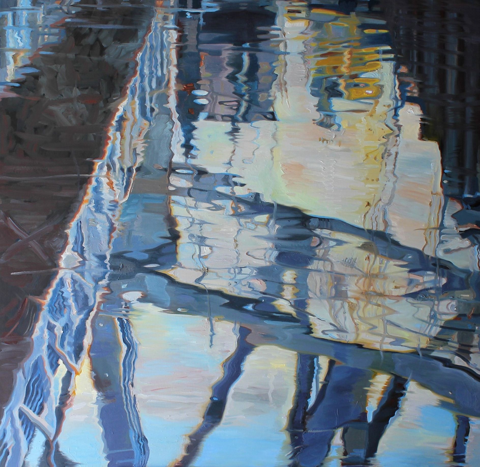 Watermarks: Amelia Alcock-White’s calming paintings of reflections on ...