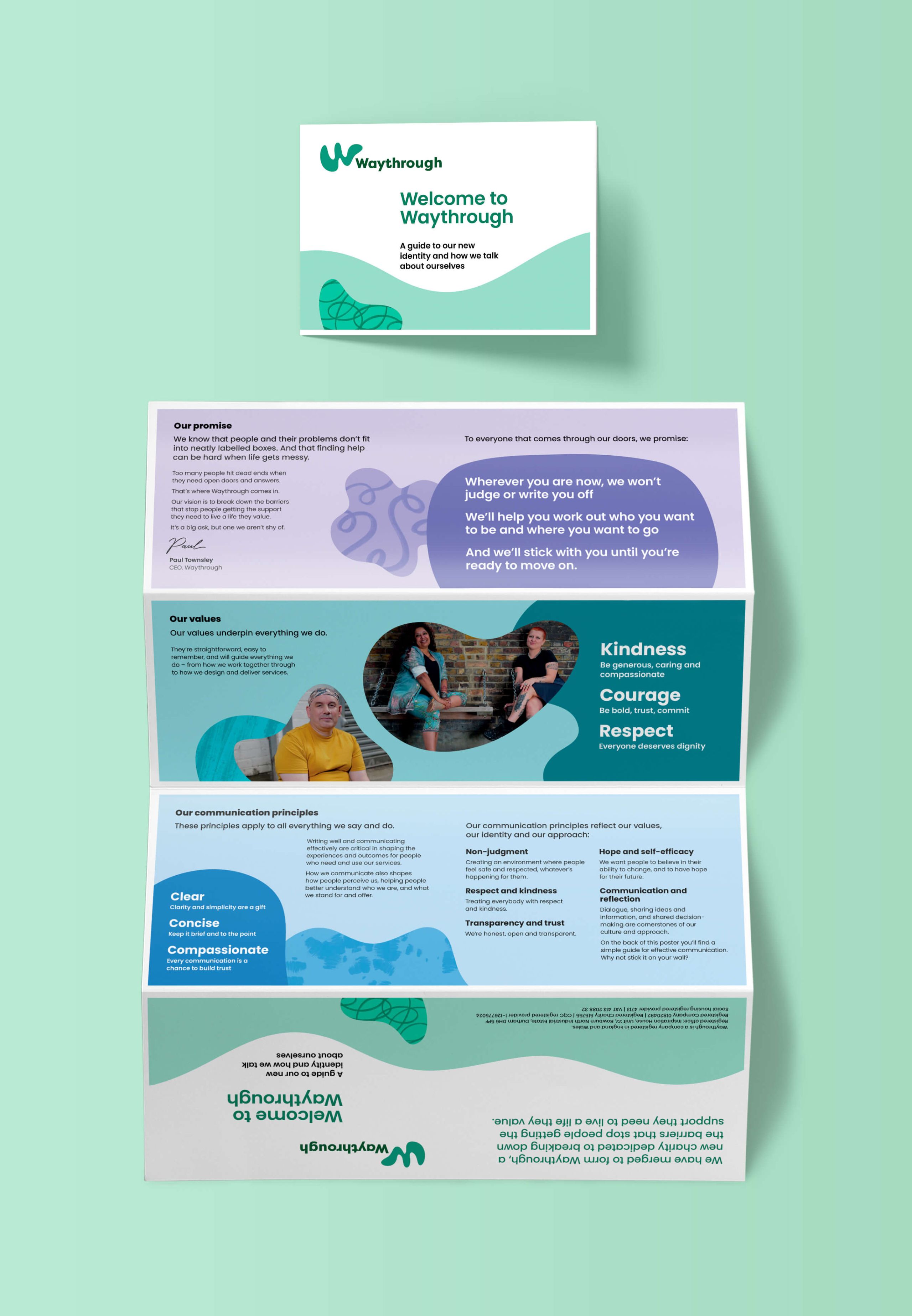 Brand Ethos and Becolourful design identity for new charity Waythrough ...