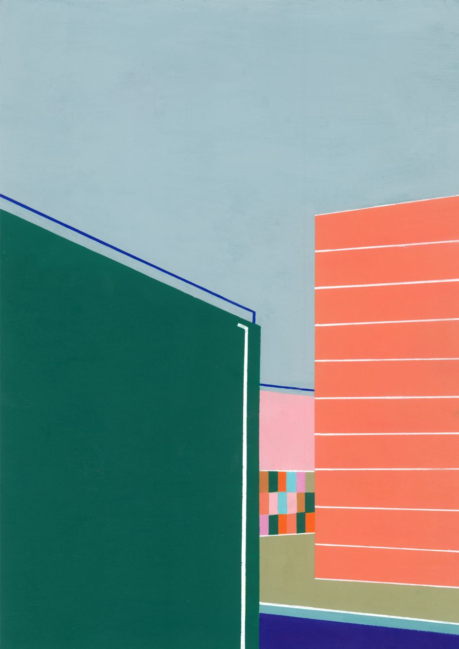 Delicate geometric paintings inspired by the repeating patterns found ...