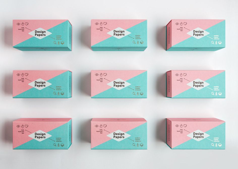 Two tones, two sets of symbols creates an appealing paper catalogue for ...