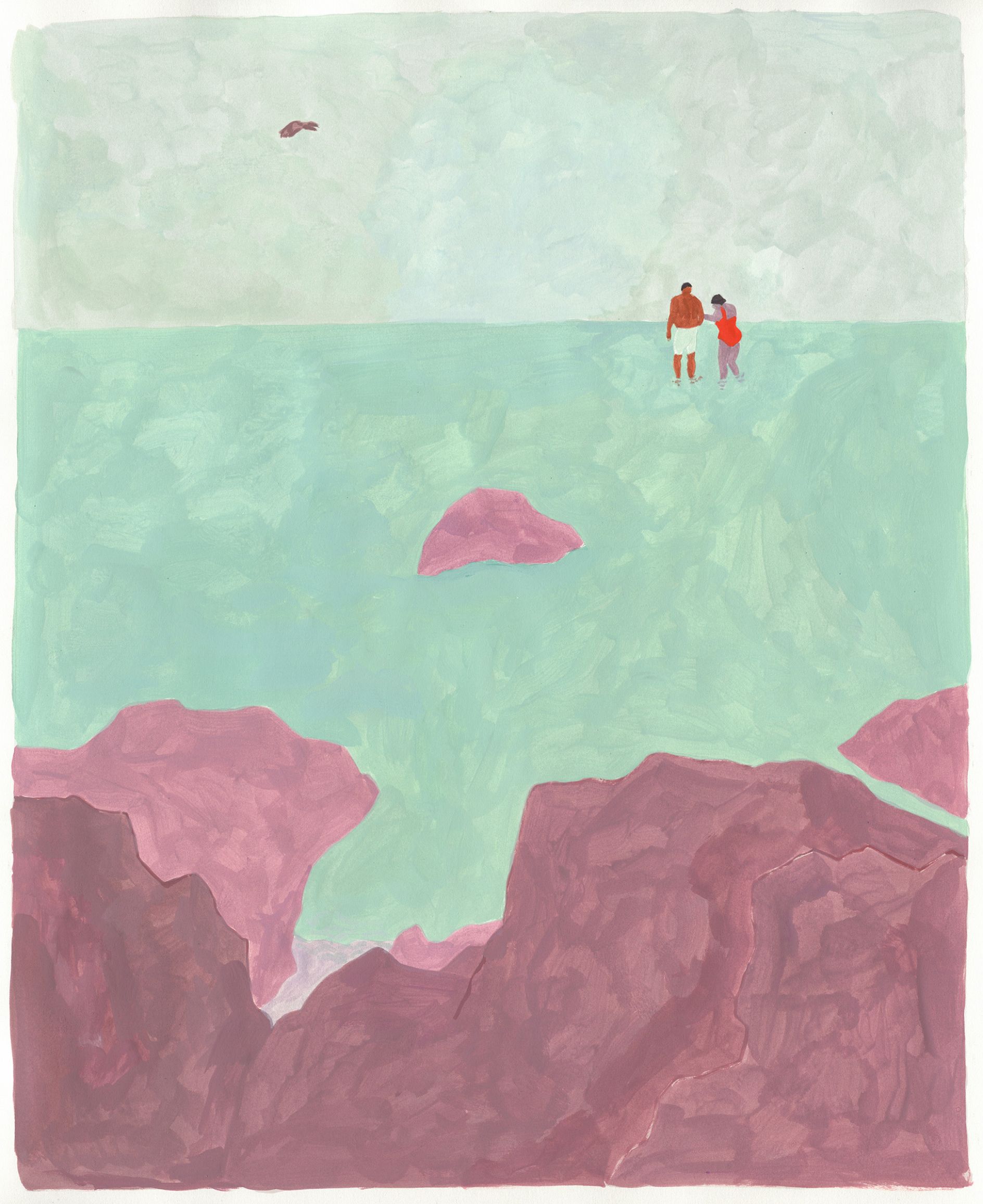 Dror Cohen's paintings use simple forms and bold colours to create a poetic sense of space ...