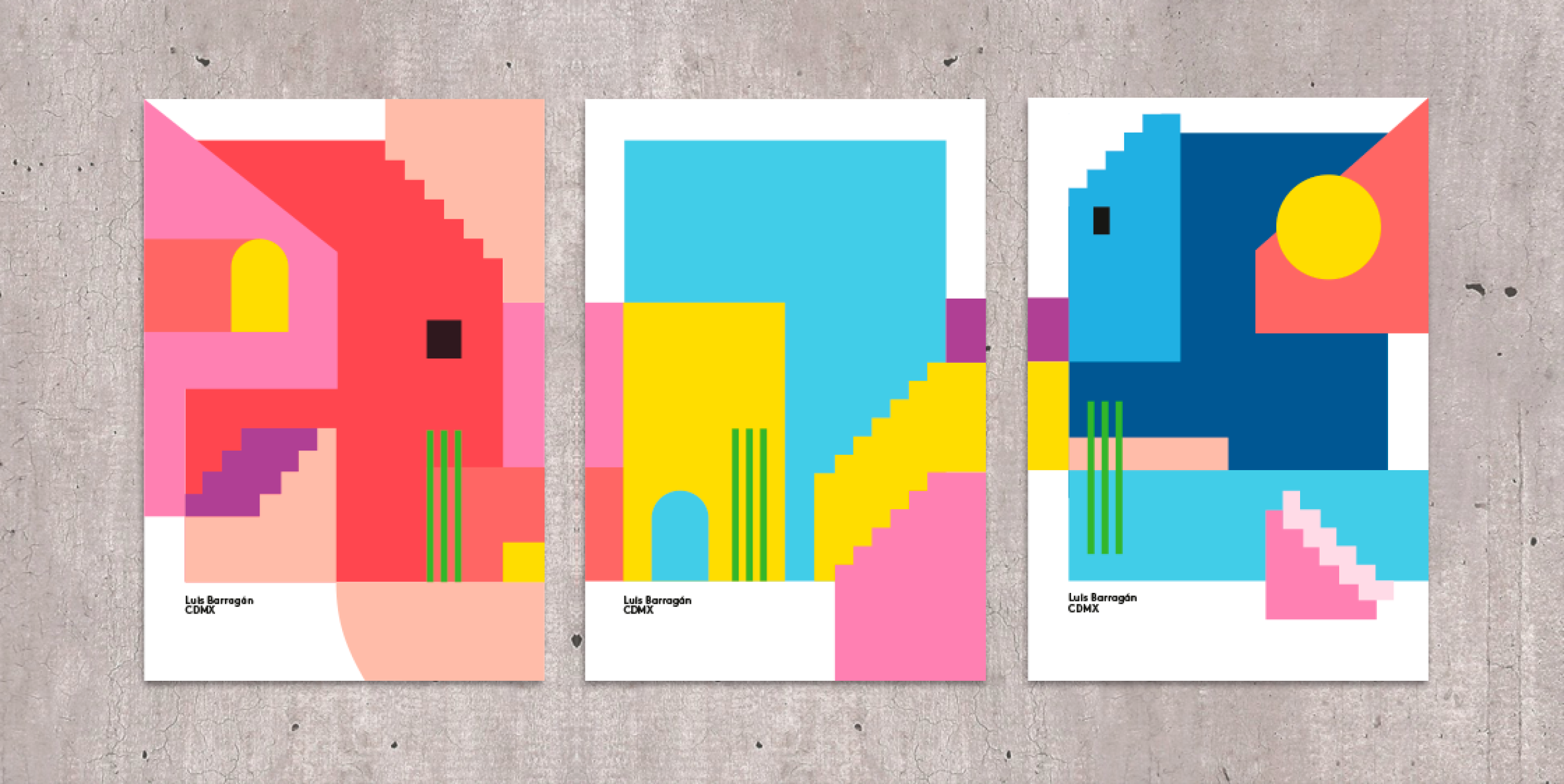 Mexico inspired poster series explodes with a rainbow of colours ...