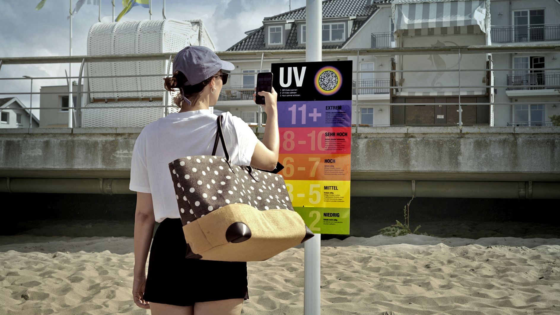 Specially-designed flag alerts beachgoers to dangerous UV levels ...