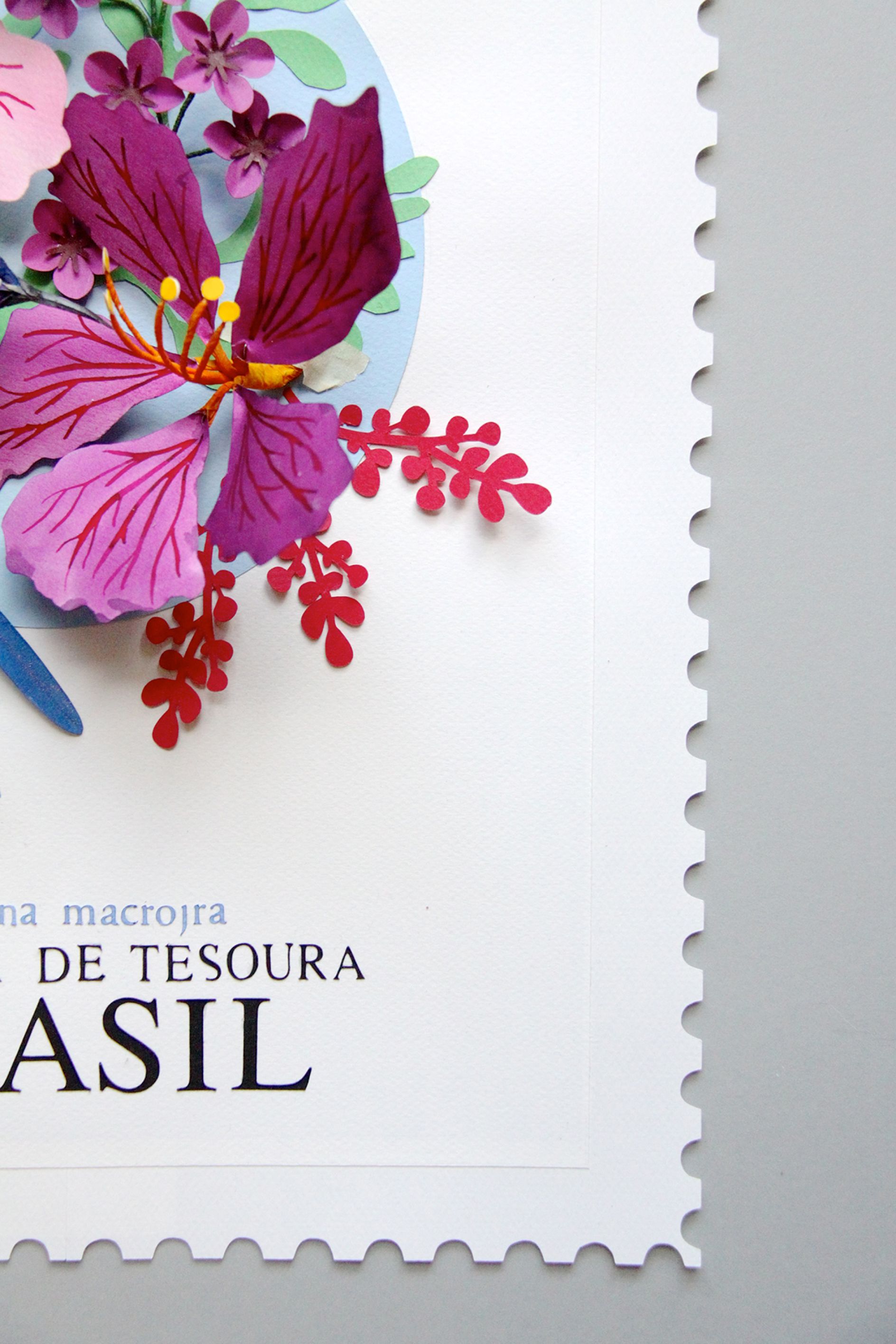 Bird Stamps: Intricate paper-cut artworks of birds that seem to leap ...