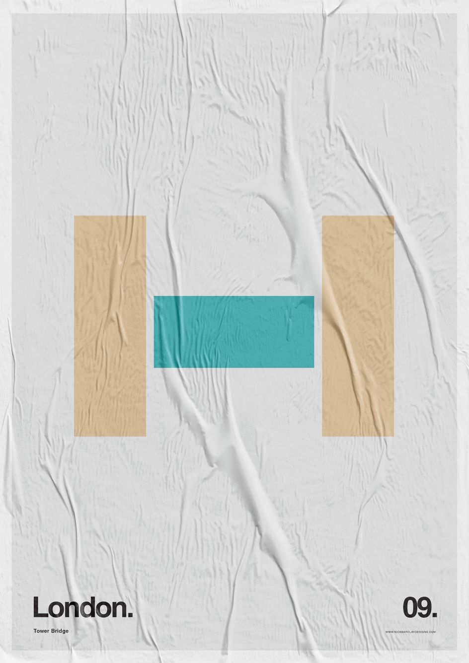 Minimal graphic art that represents London's biggest icons using only ...