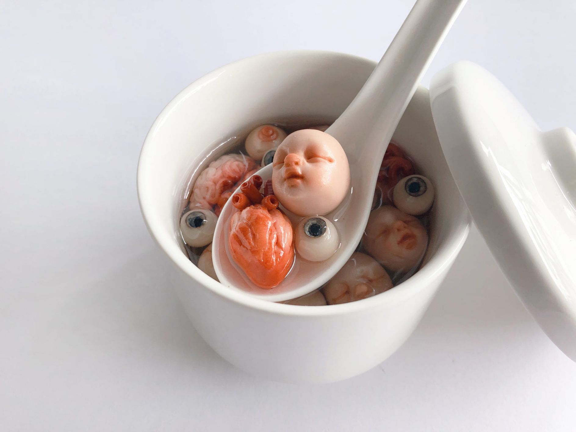 Cute but creepy mini sculptures of Dim Sum that explore the common ...