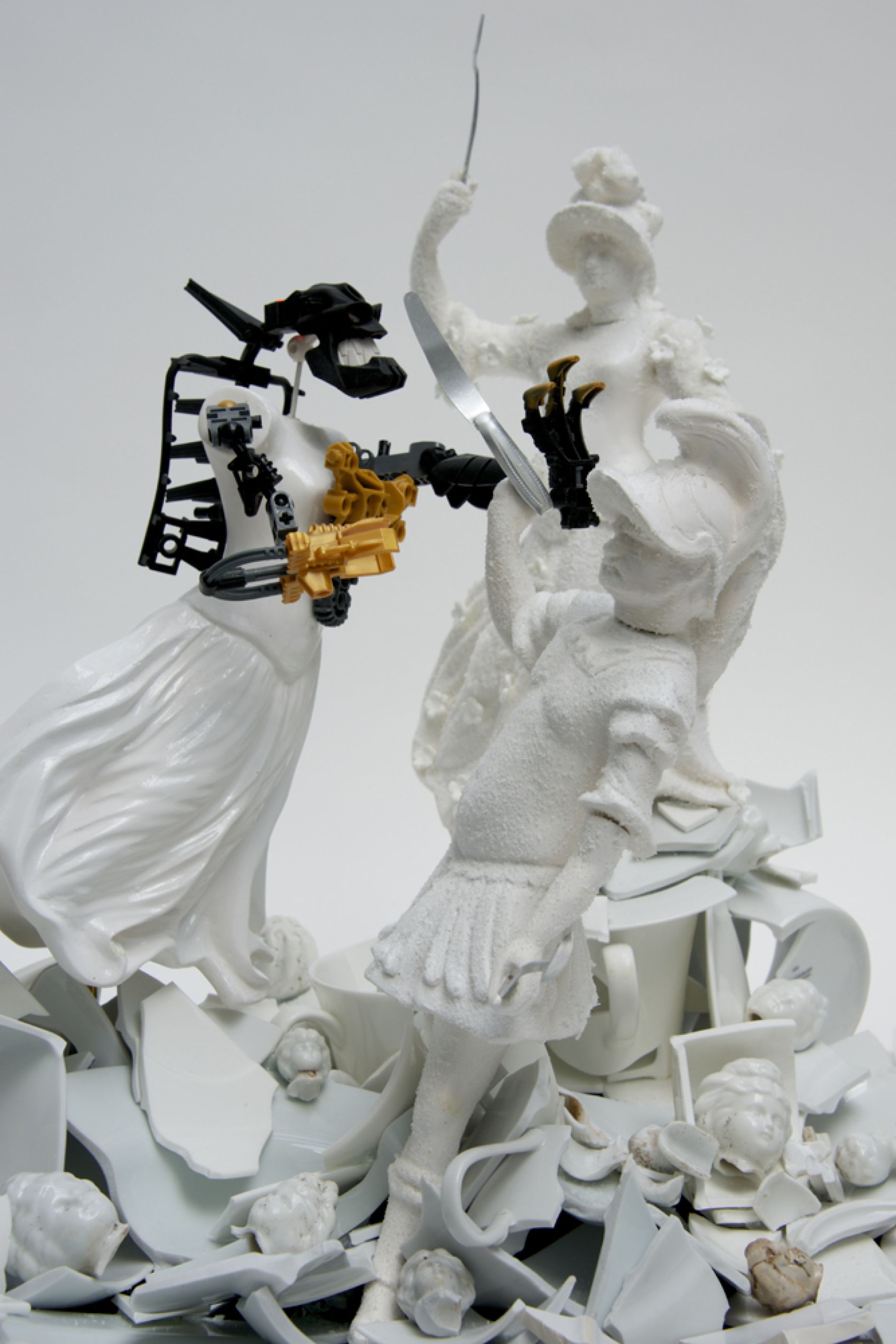 War & Pieces: Sculpture of thousands of fragments of porcelain depict a ...