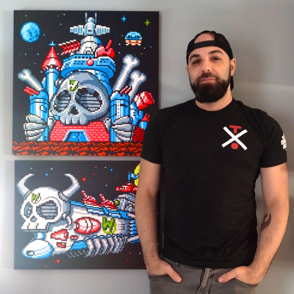 Adam Shub's handmade pixel paintings hark back to a simpler time ...