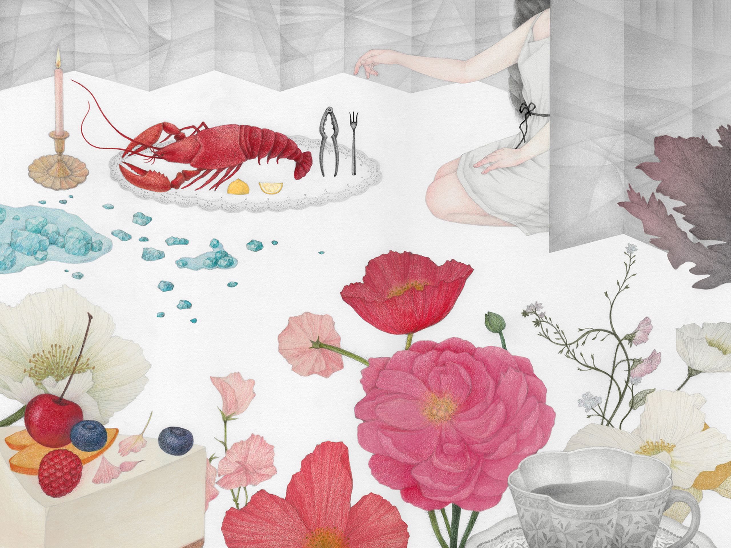 Illustrations by Vicki Ling that explore the feeling of insecurity ...