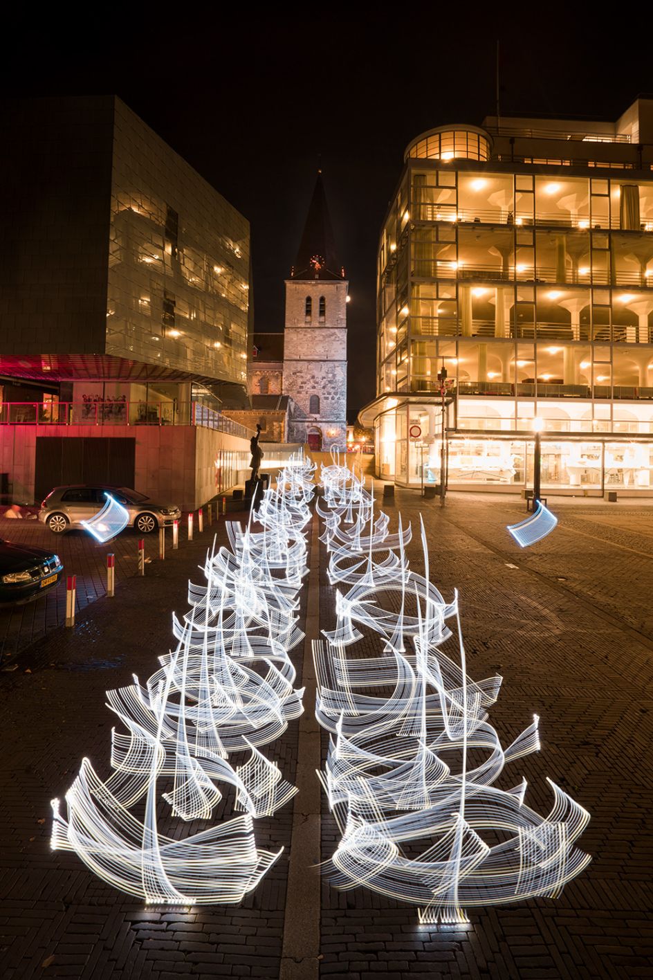 Heliographies of Memory: giant calligraphic text written with light ...