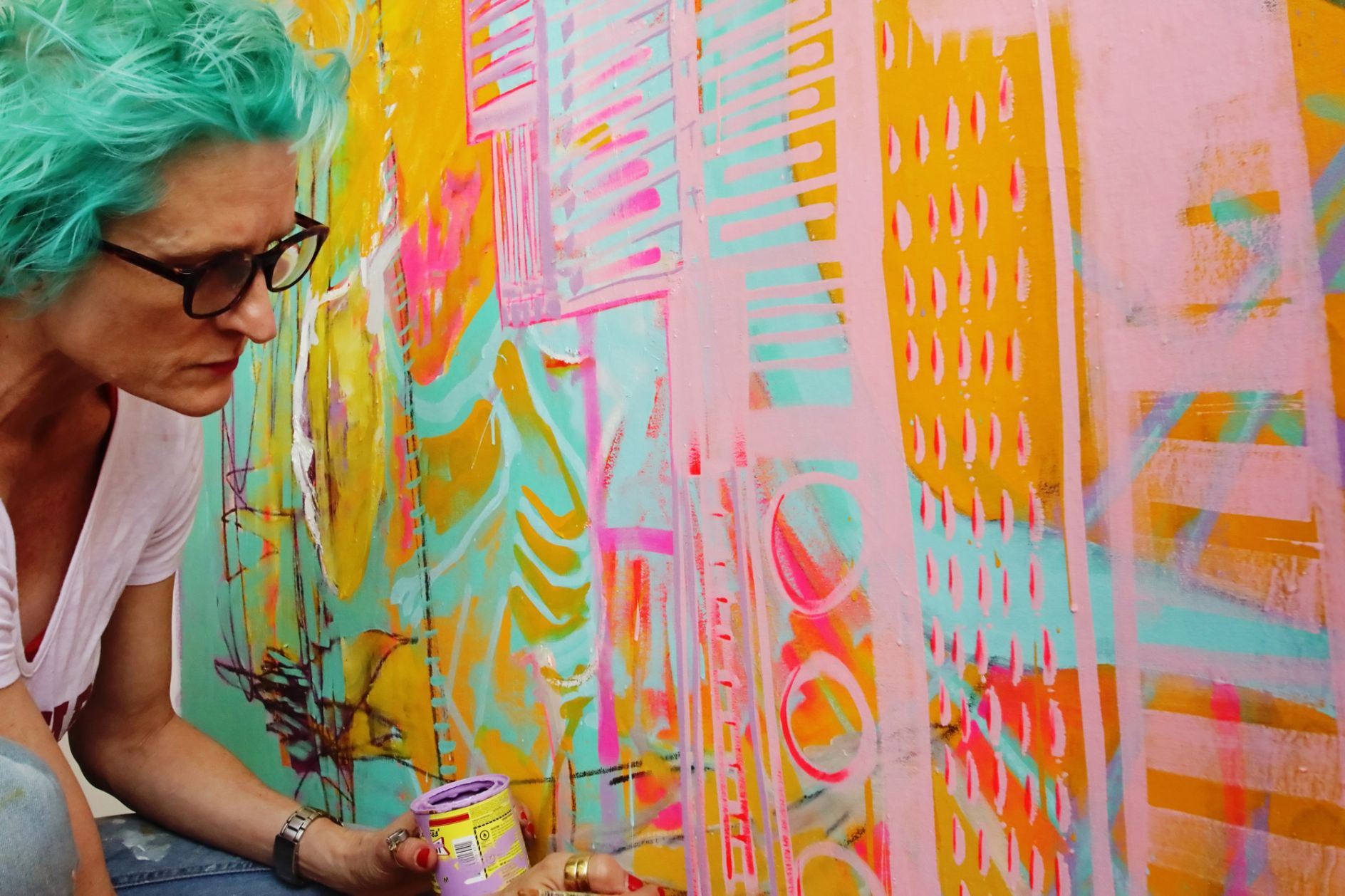 Artists Kaye Freeman & Cybele Rowe as The Love Armada on Los Angeles ...