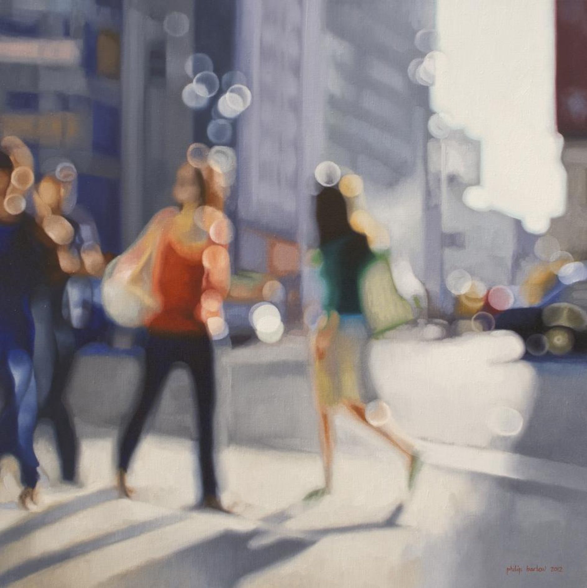 Summer in the City: Oil paintings that look like blurred photographs of ...