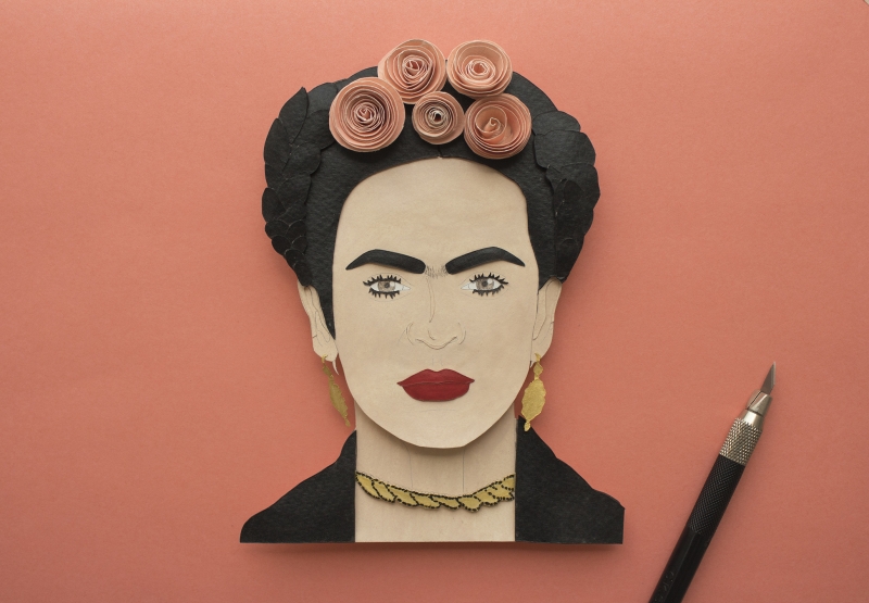 Detailed paper portraits capture famous faces from throughout history ...