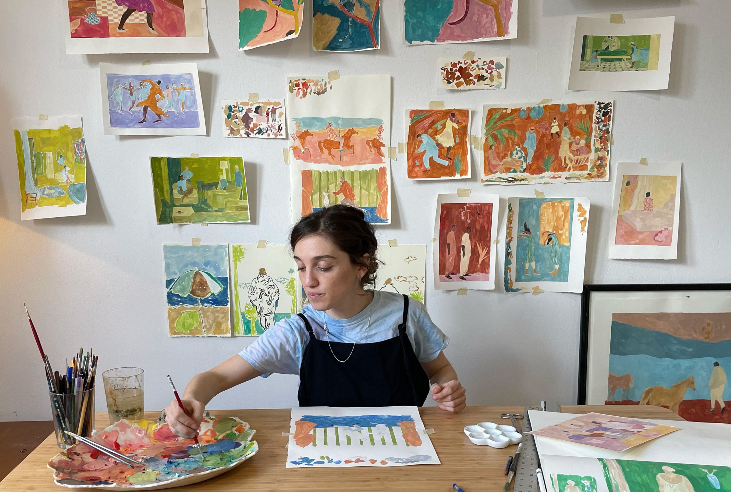 Dror Cohen's paintings use simple forms and bold colours to create a ...