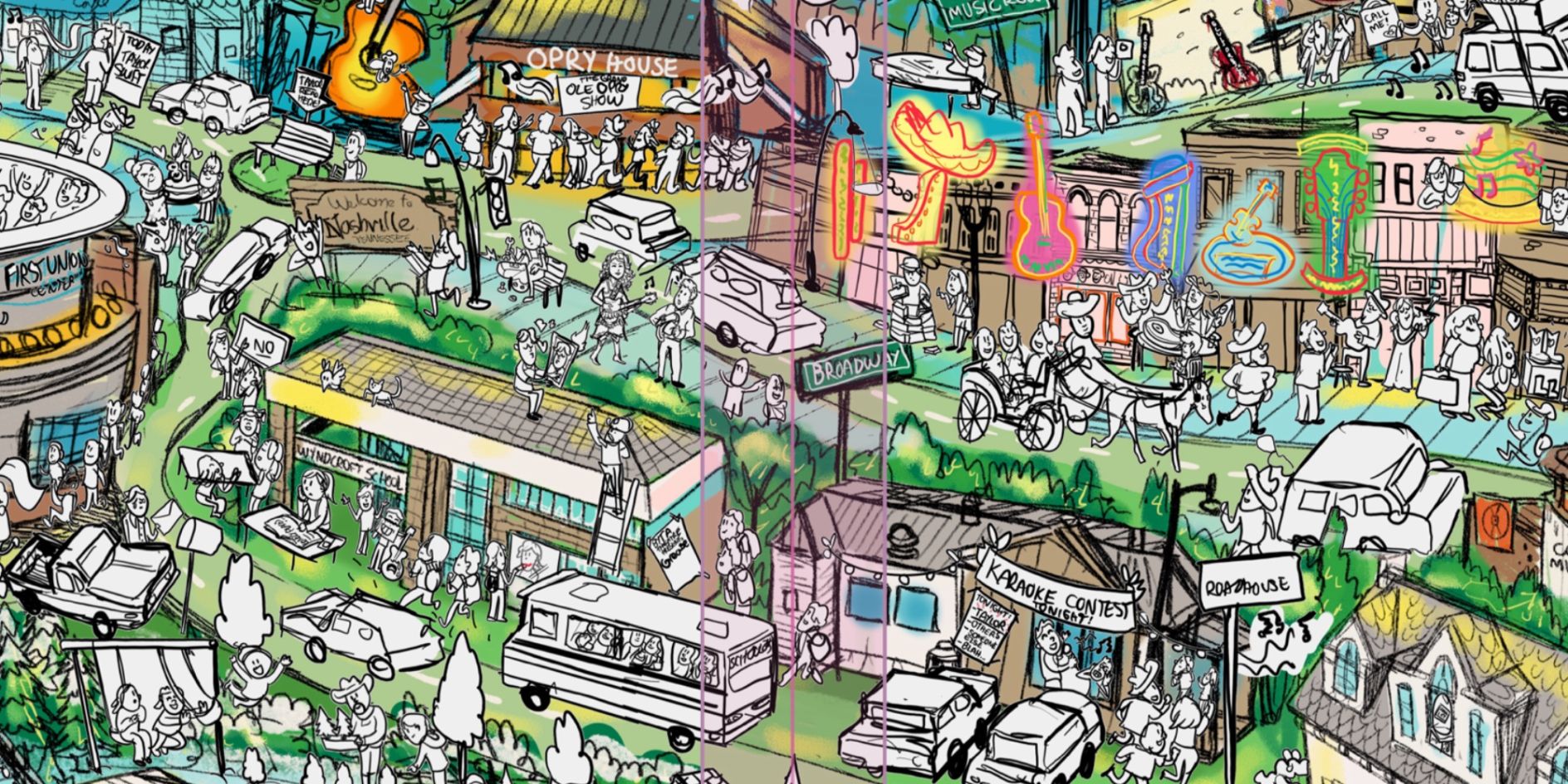 The Taylor Swift story retold in search and find illustrations ...