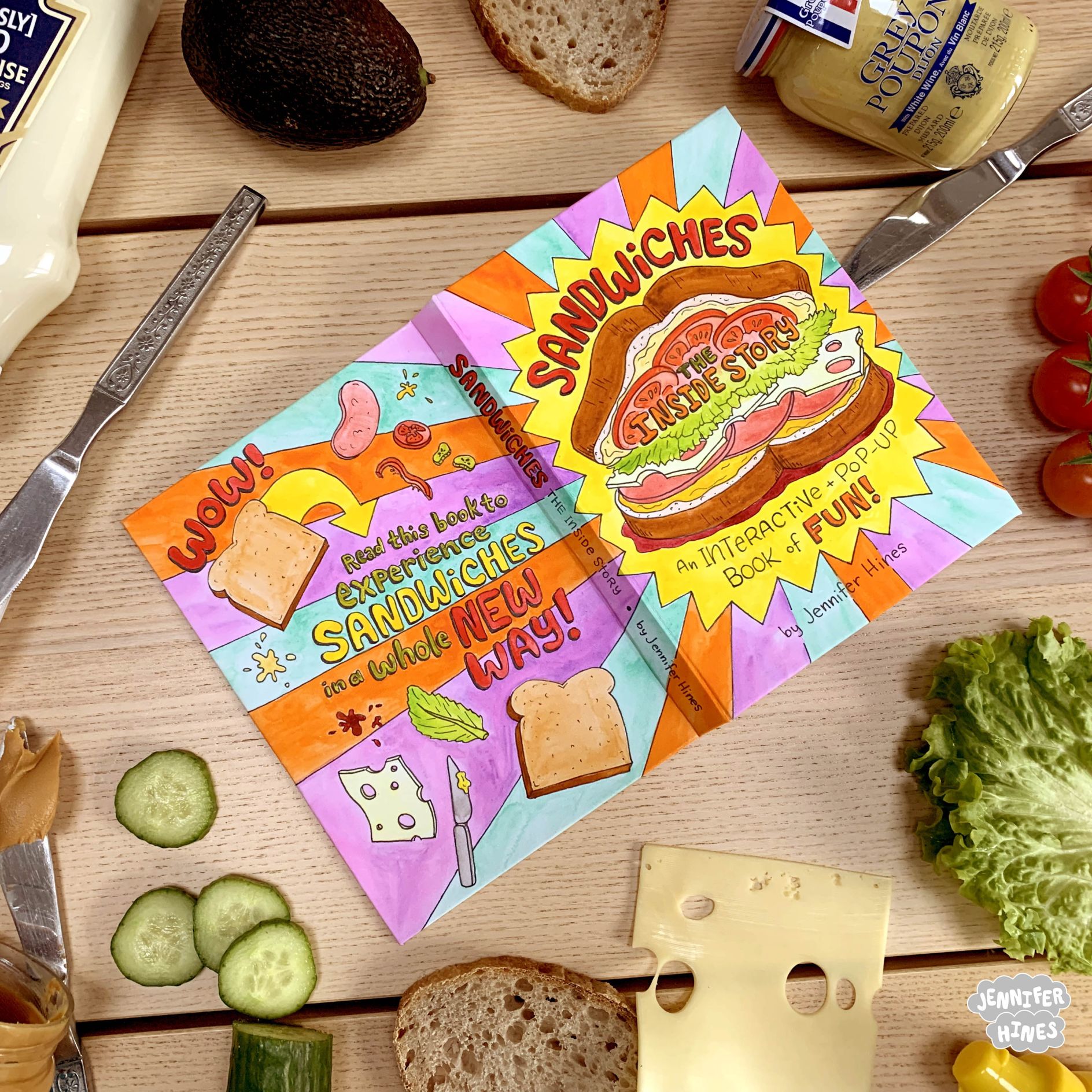 Illustrator Jennifer Hines' pop-up book is an ode to sandwiches and ...