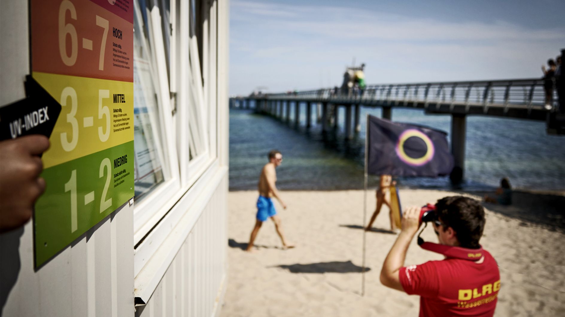 Specially-designed flag alerts beachgoers to dangerous UV levels ...