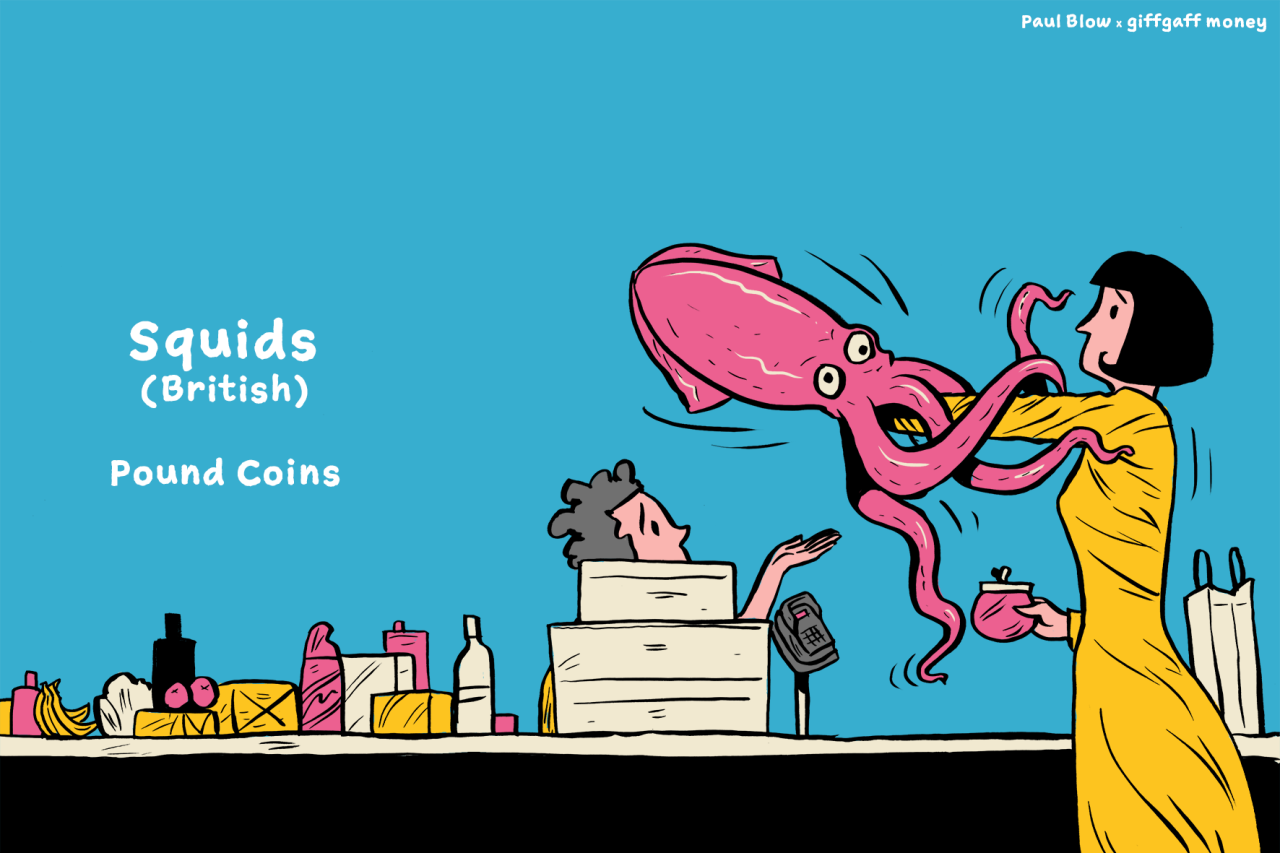 Quirky illustrations visualise slang words used to describe money from ...