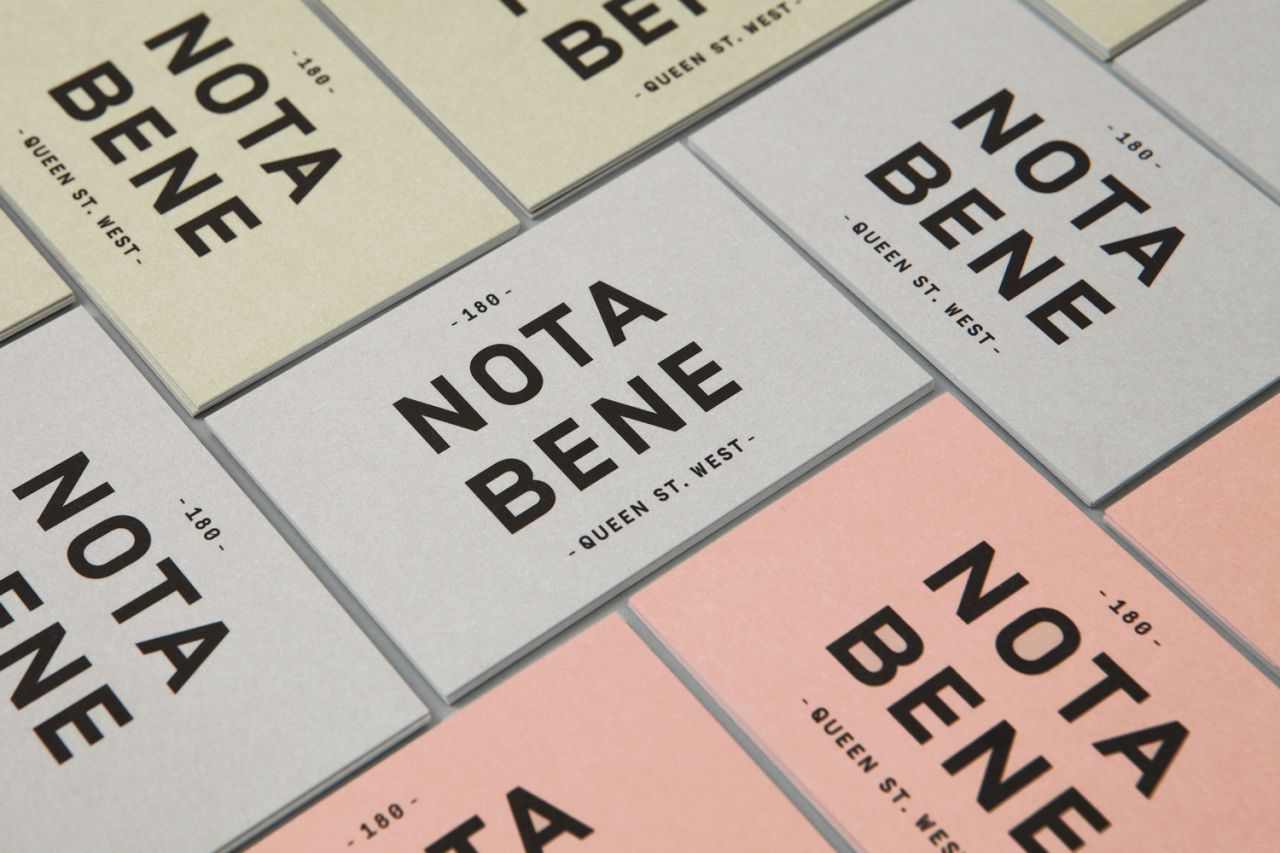 Blok whip up a new identity for Chef Lee's Nota Bene restaurant in ...