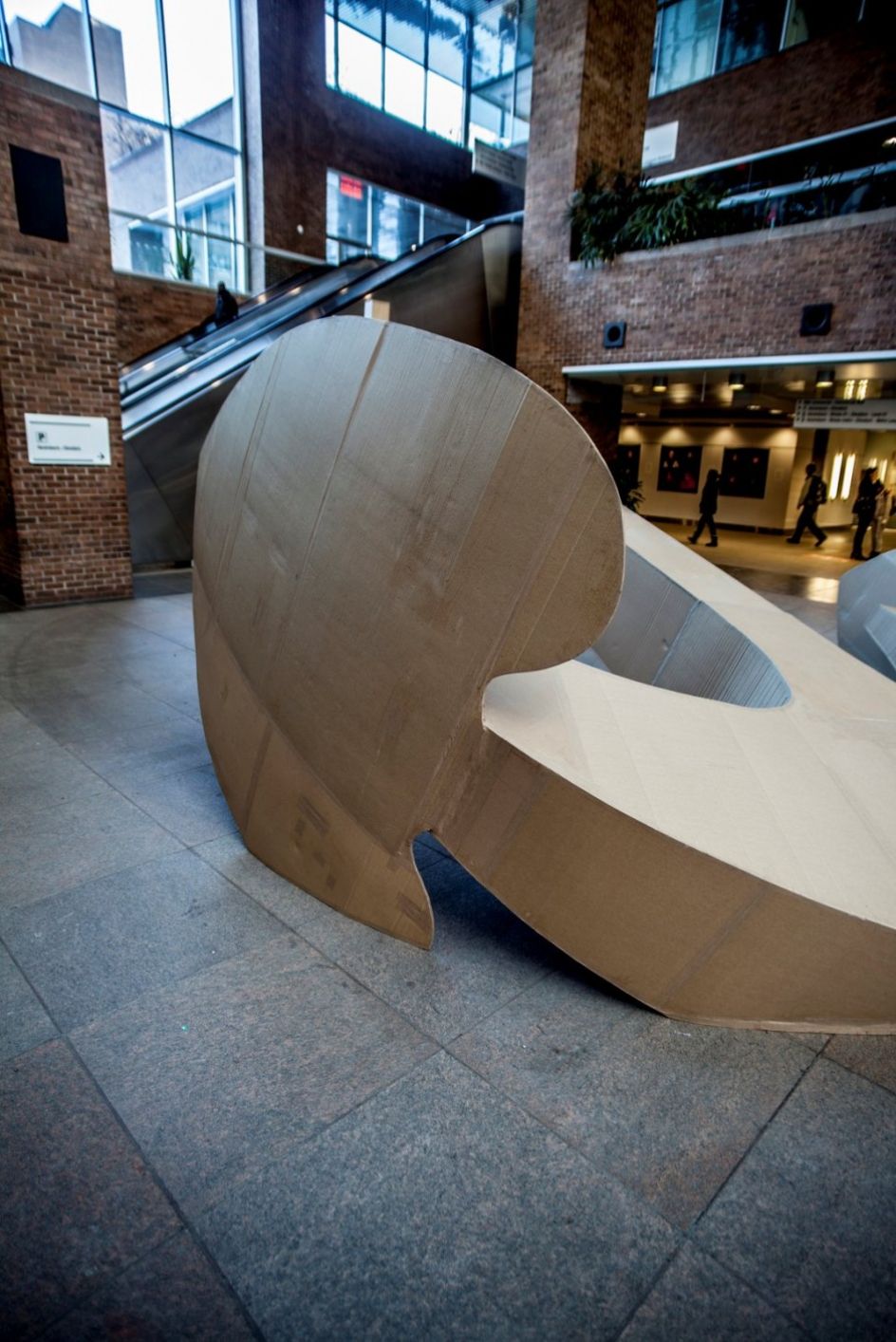 Accostage by Sophie Cardin, a giant anchor made out of cardboard ...