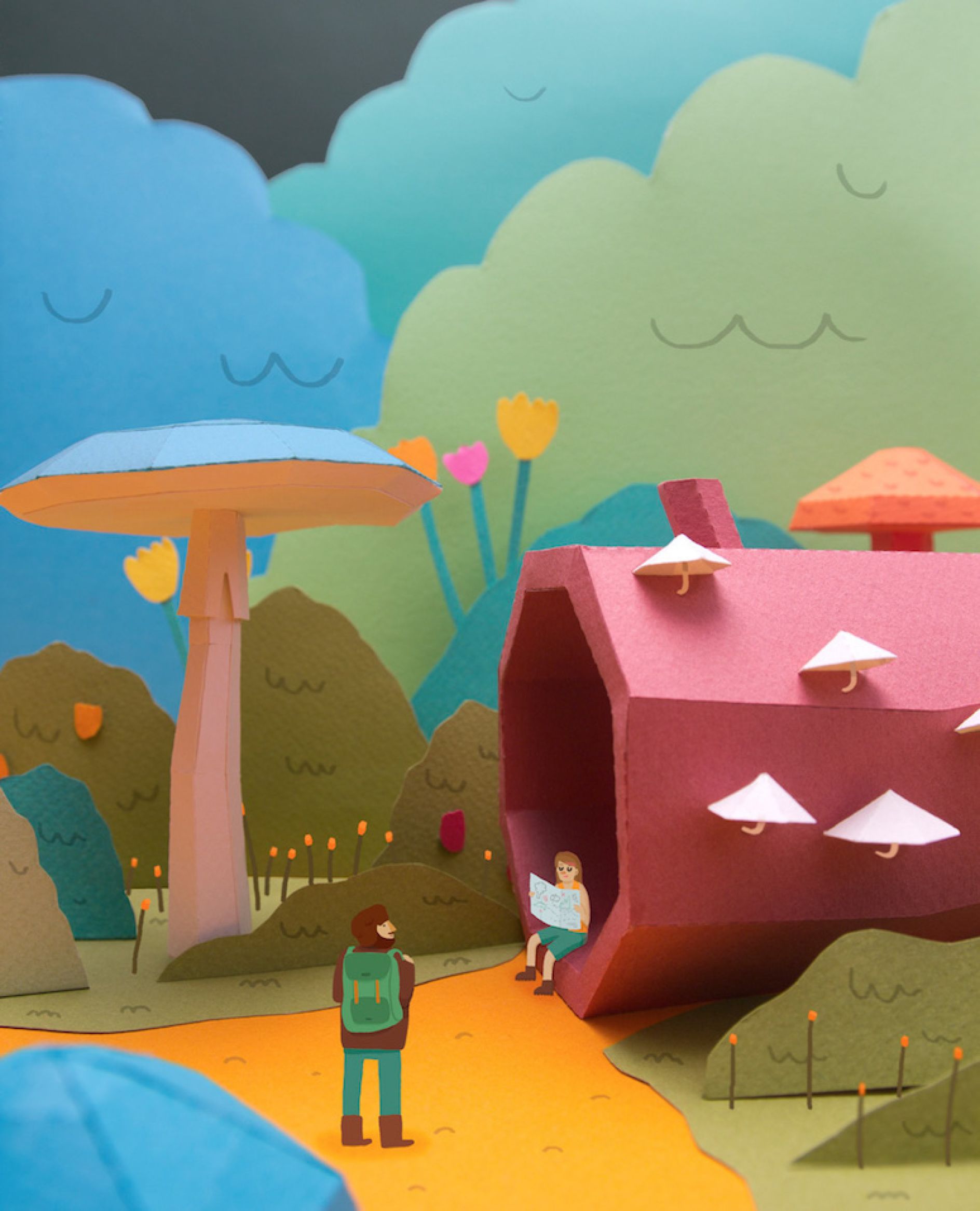 Cute colourful nature scenes crafted entirely out of paper | Creative Boom