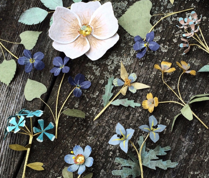 Botanical Sculptures: Delicate flowers and leaves made out of paper by ...